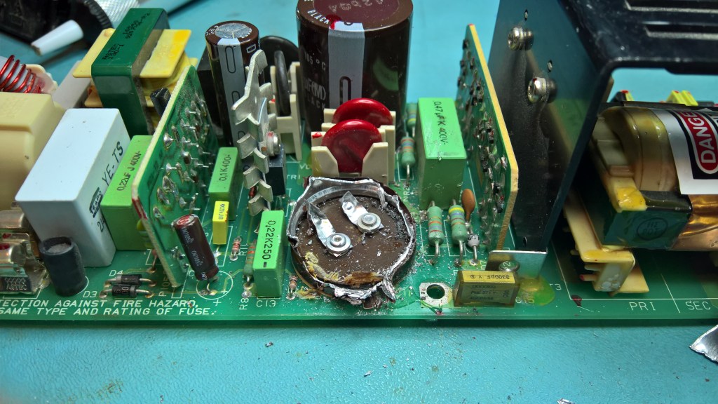 Cutting Smoothing Capacitor | Rob's Old Computers